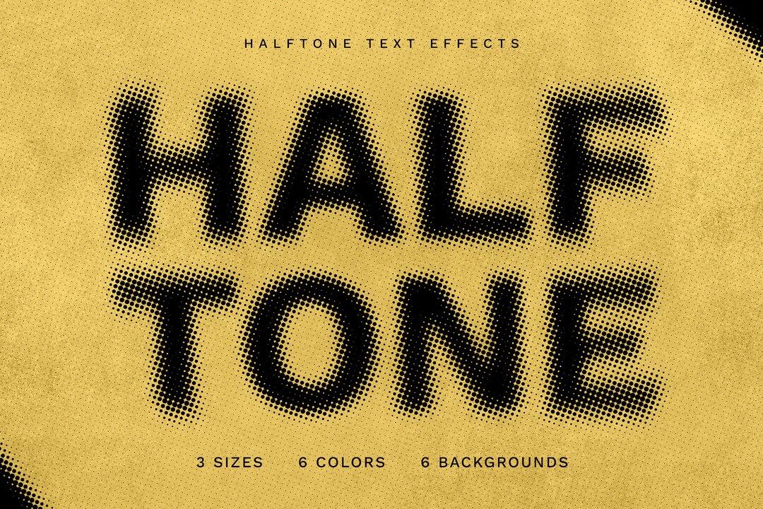 Halftone Text Effect - Etsy