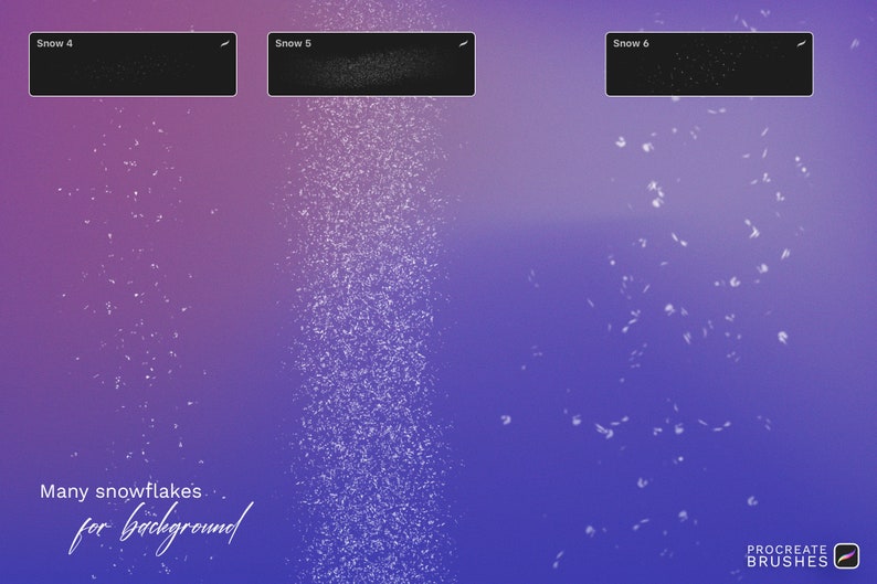 Snow Procreate Brushes, Snow Overlay Procreate Brush, Snow Procreate ...
