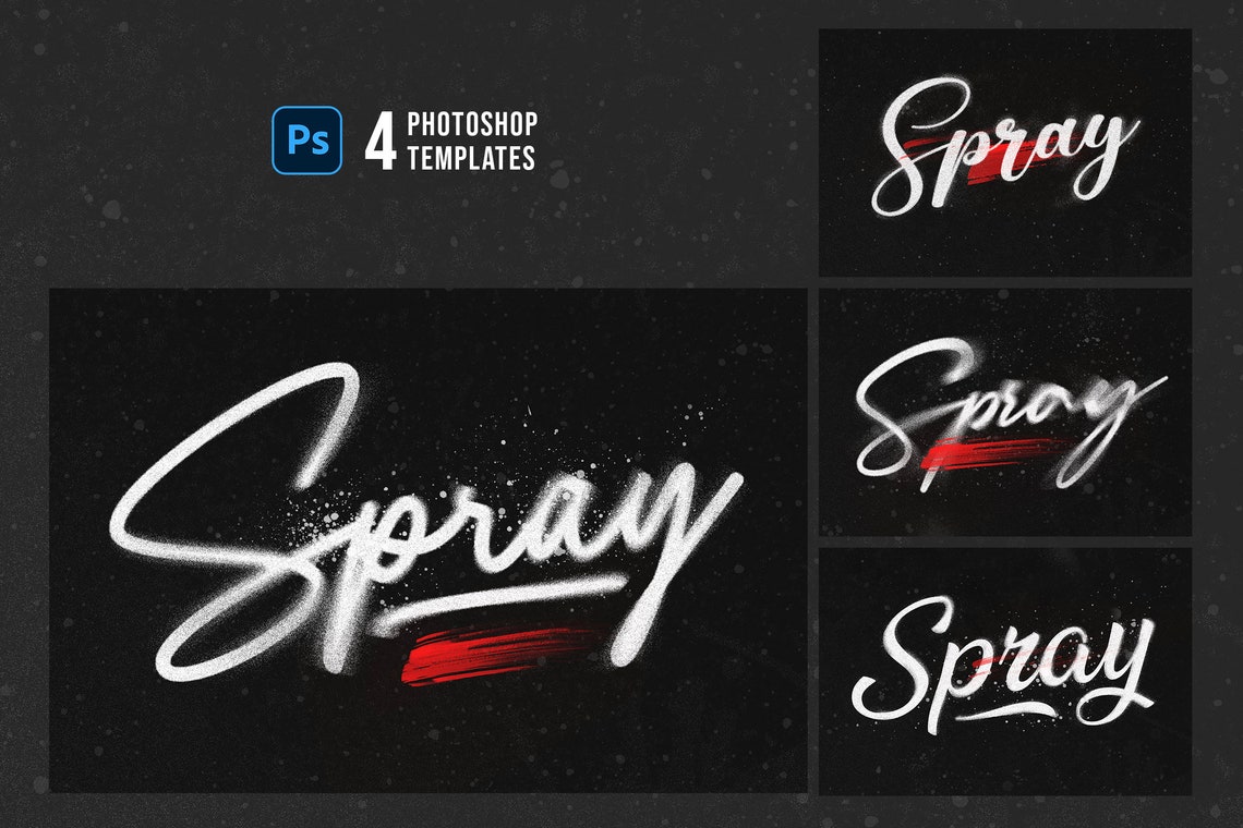 Spray Paint Text Effects - Etsy