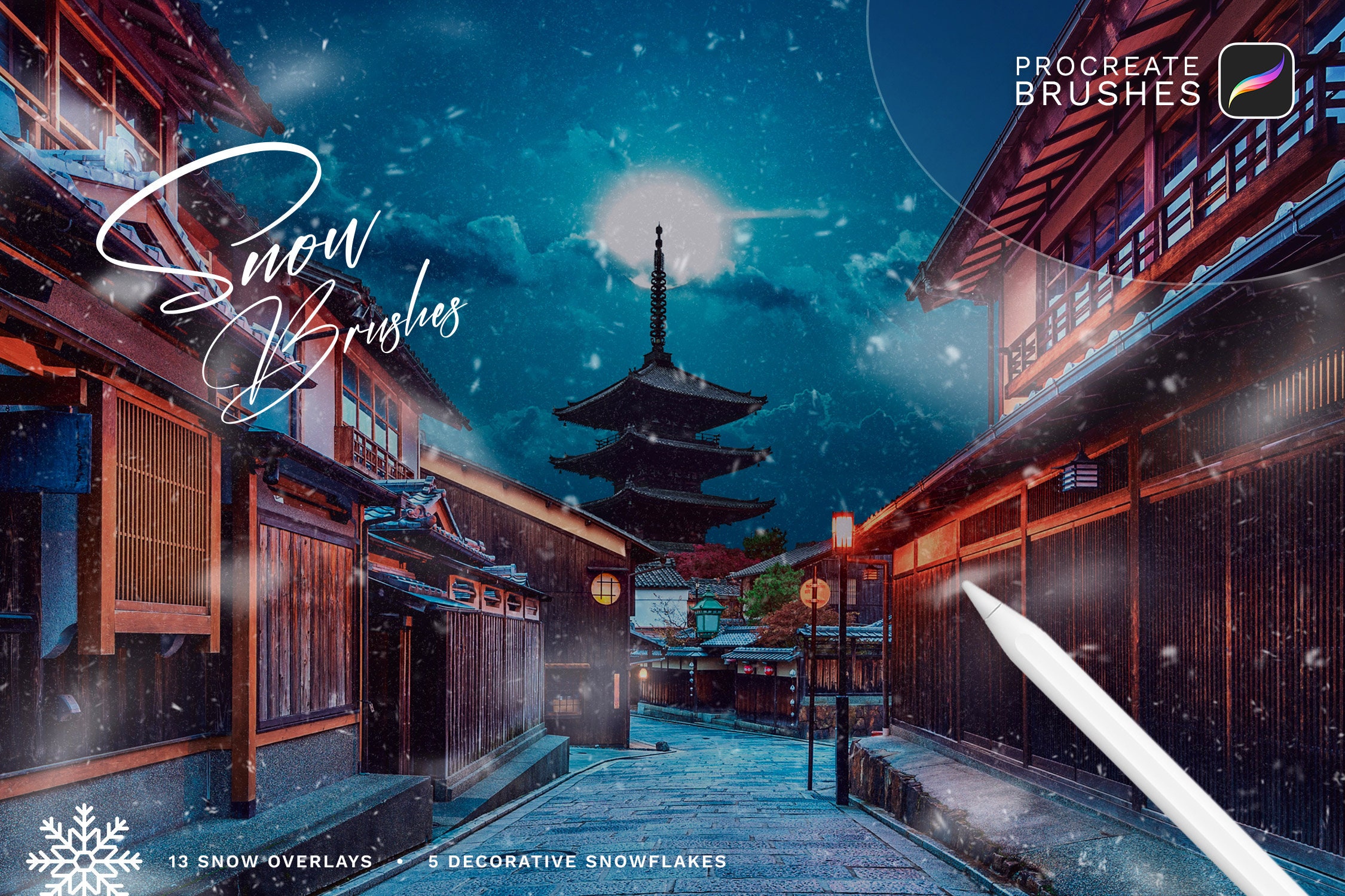 Snow Procreate Brushes, Snow Overlay Procreate Brush, Snow Procreate ...