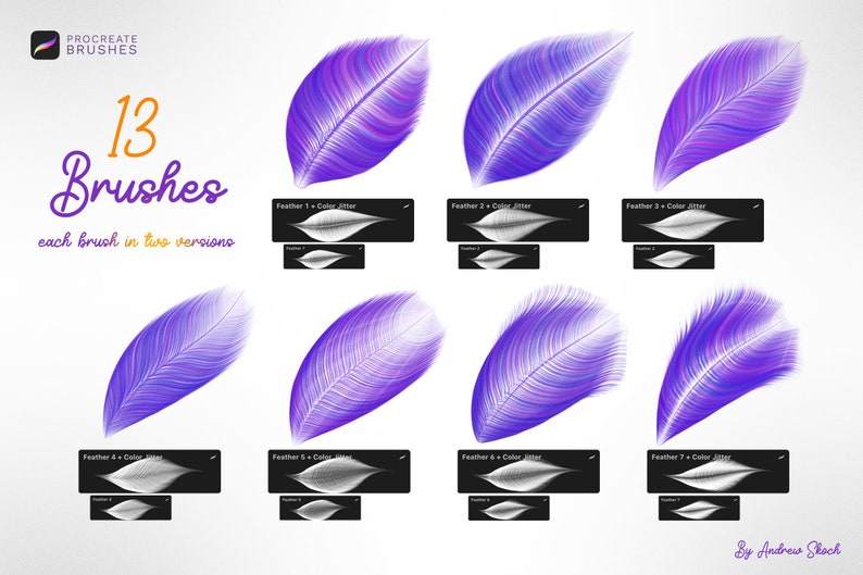 Feathers Procreate Brushes - Feather Procreate Brush - Feathers ...
