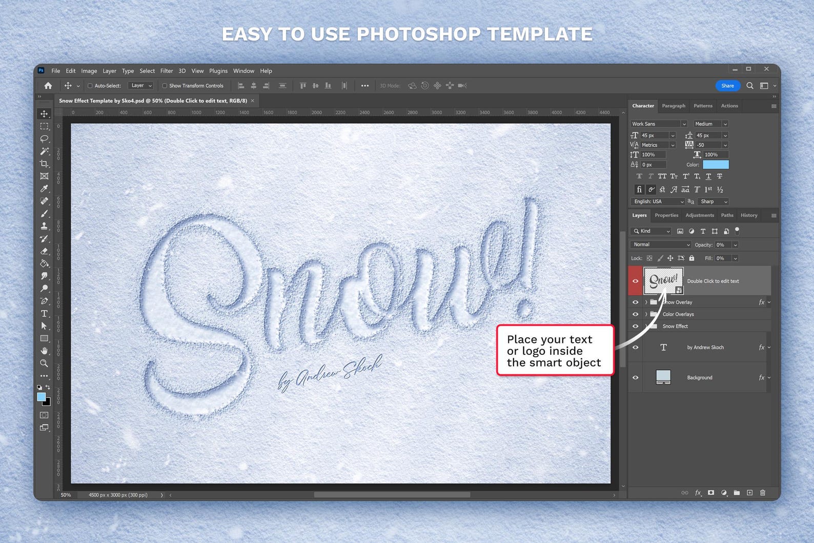 Snow Effect Template - Etsy
