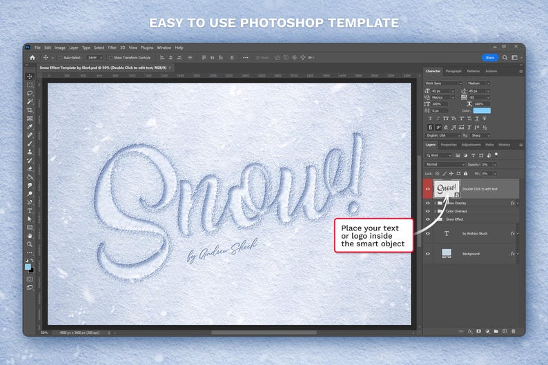Snow Effect Template - Etsy