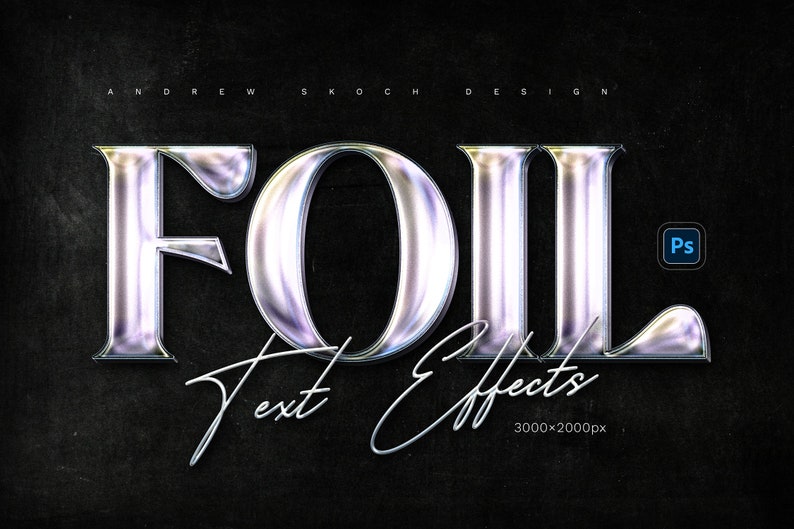 Chrome Text Effects - Etsy