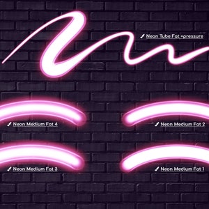 Neon Procreate Brushes; Neon Sign Procreate Brush Set; Neon Brushes ...