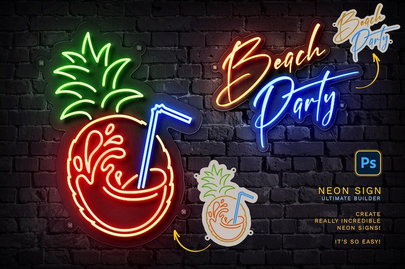 Neon Sign Ultimate Builder - Custom Neon Sign - Neon Sign Photoshop ...