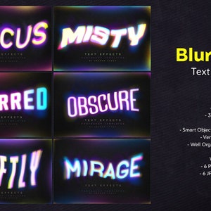 Gradient Blurred Text Effect - Etsy