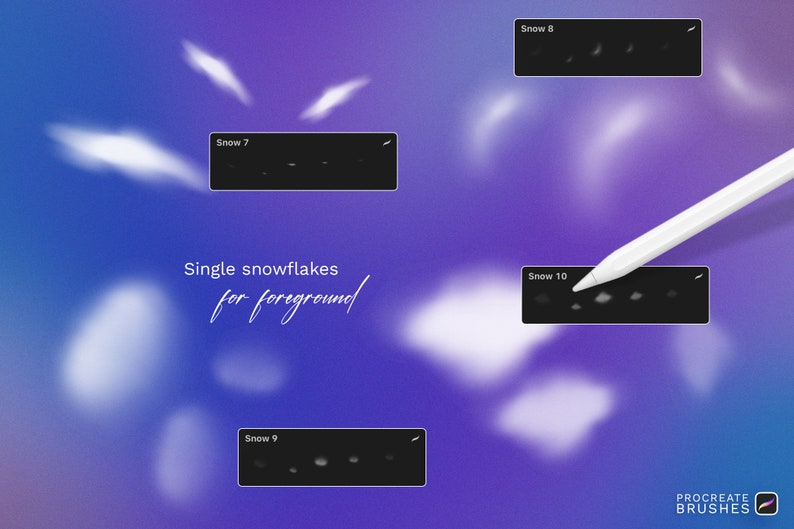 Snow Procreate Brushes, Snow Overlay Procreate Brush, Snow Procreate ...