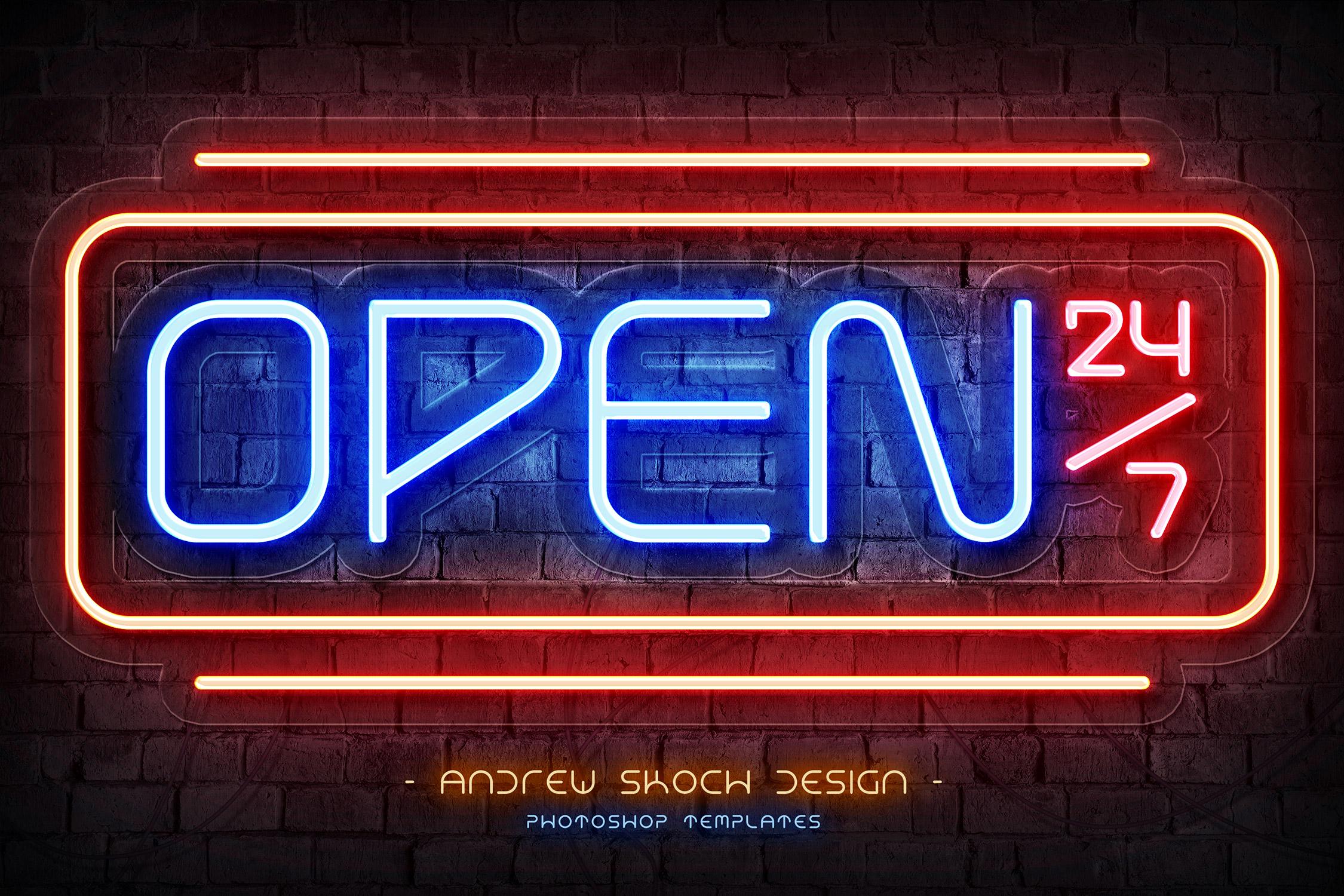 Open Neon Sign Photoshop Mockups - Custom Neon Sign - Neon Sign ...
