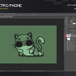 Retro Phone Photo Template - Etsy