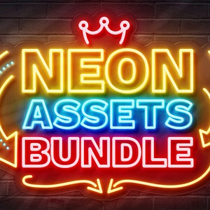 Neon Assets Bundle - Etsy