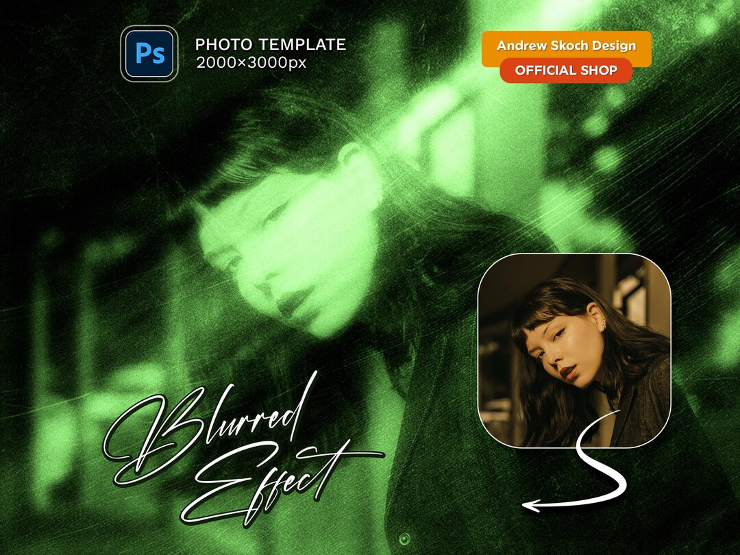 Blurred Photo Effect - Portrait Blur Photoshop Template - Etsy