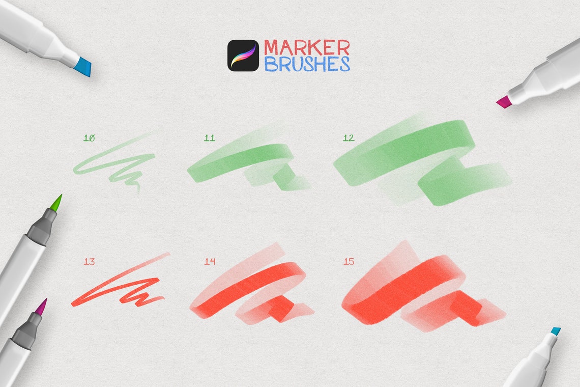 Marker Procreate Brushes - Marker Brush Procreate - Marker Procreate ...