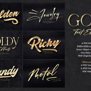 Gold Text Effects - Etsy