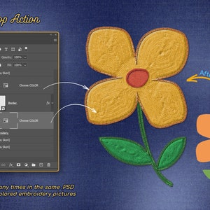 Embroidery Photoshop Action - Etsy