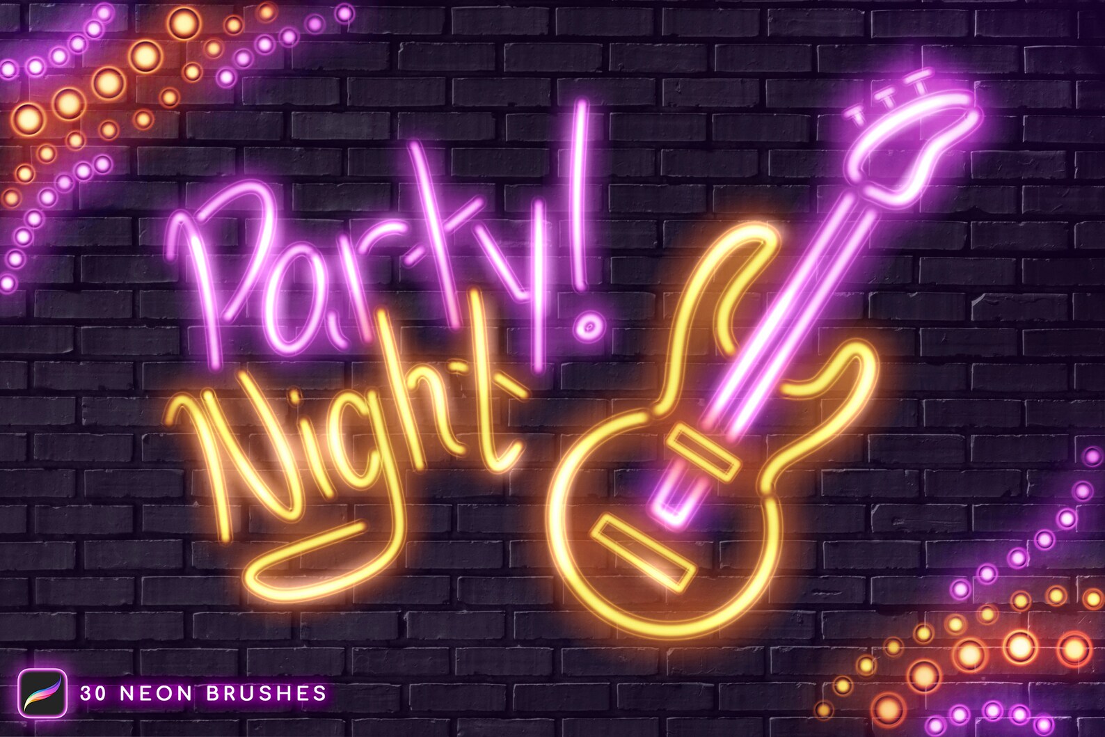 Neon Procreate Brushes; Neon Sign Procreate Brush Set; Neon Brushes ...