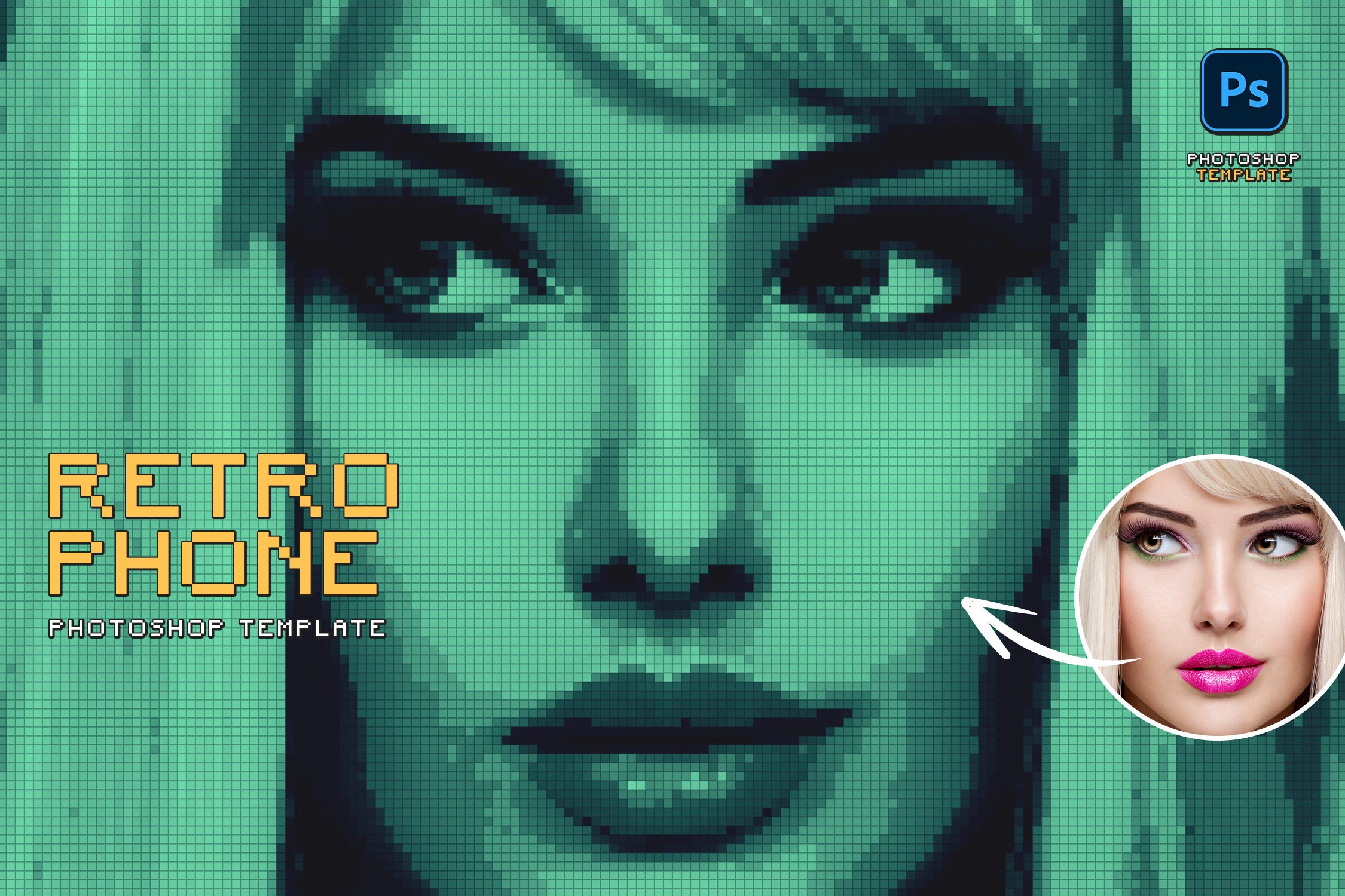 Retro Phone Photo Template - Etsy