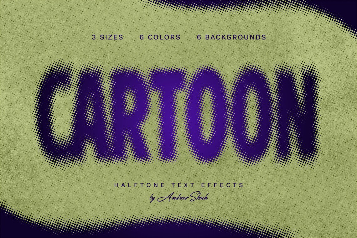 Halftone Text Effect - Etsy
