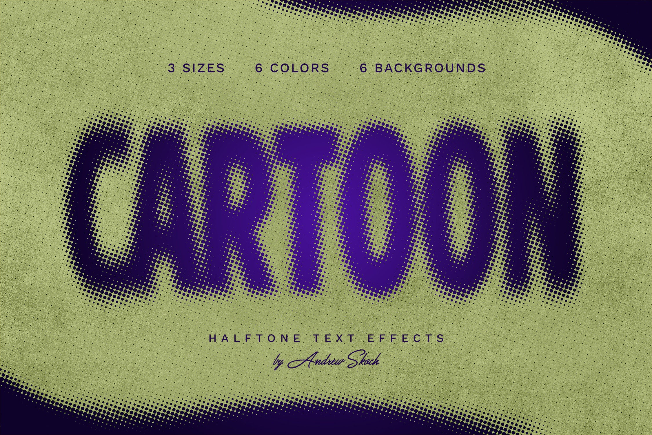 Halftone Text Effect - Etsy