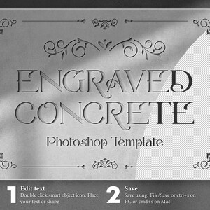Engraved Concrete Template - Etsy
