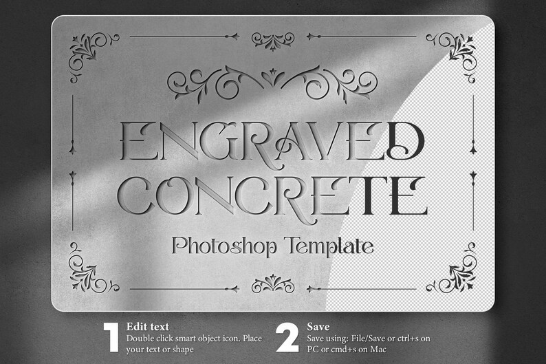 Engraved Concrete Template - Etsy