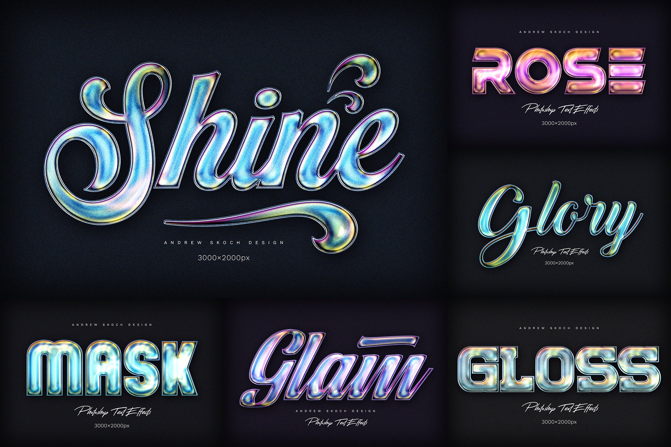 Holographic Text Effects - Etsy