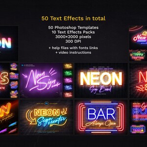 Neon Assets Bundle - Etsy