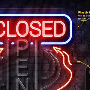 Neon on off Photoshop Template - Neon Open Closed Photoshop Template ...