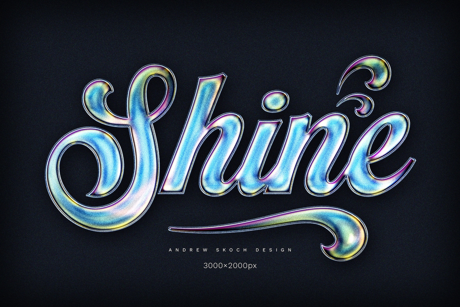 Holographic Text Effects - Etsy