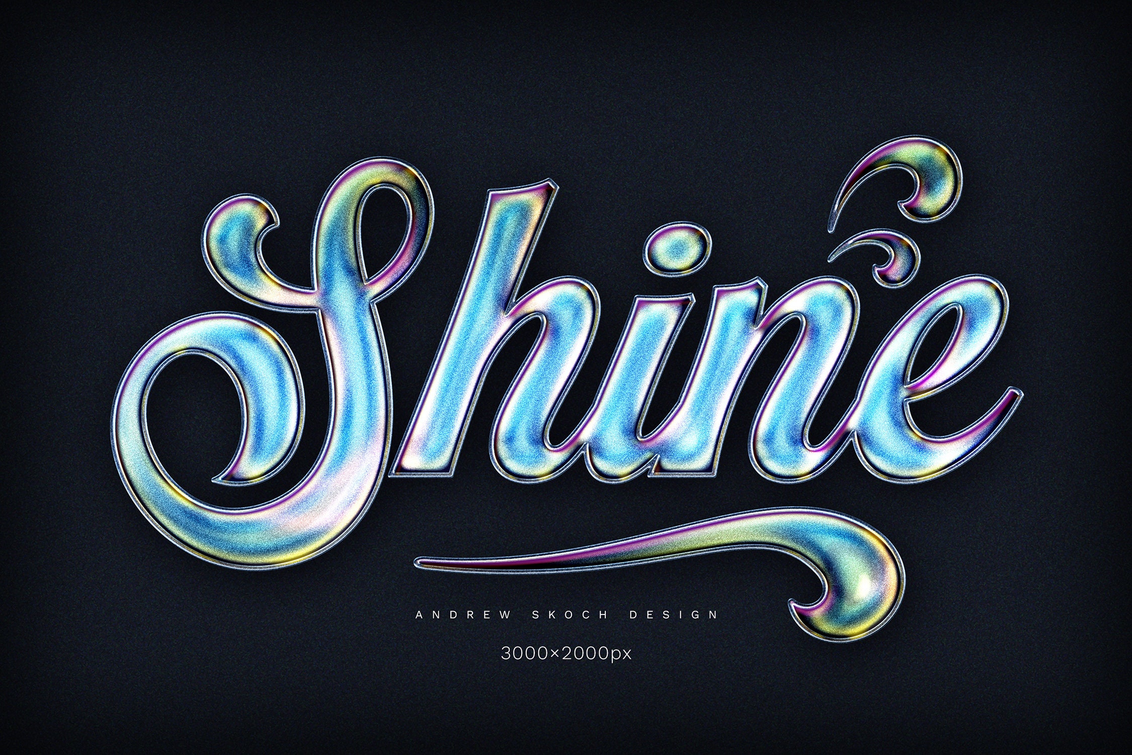 Holographic Text Effects - Etsy