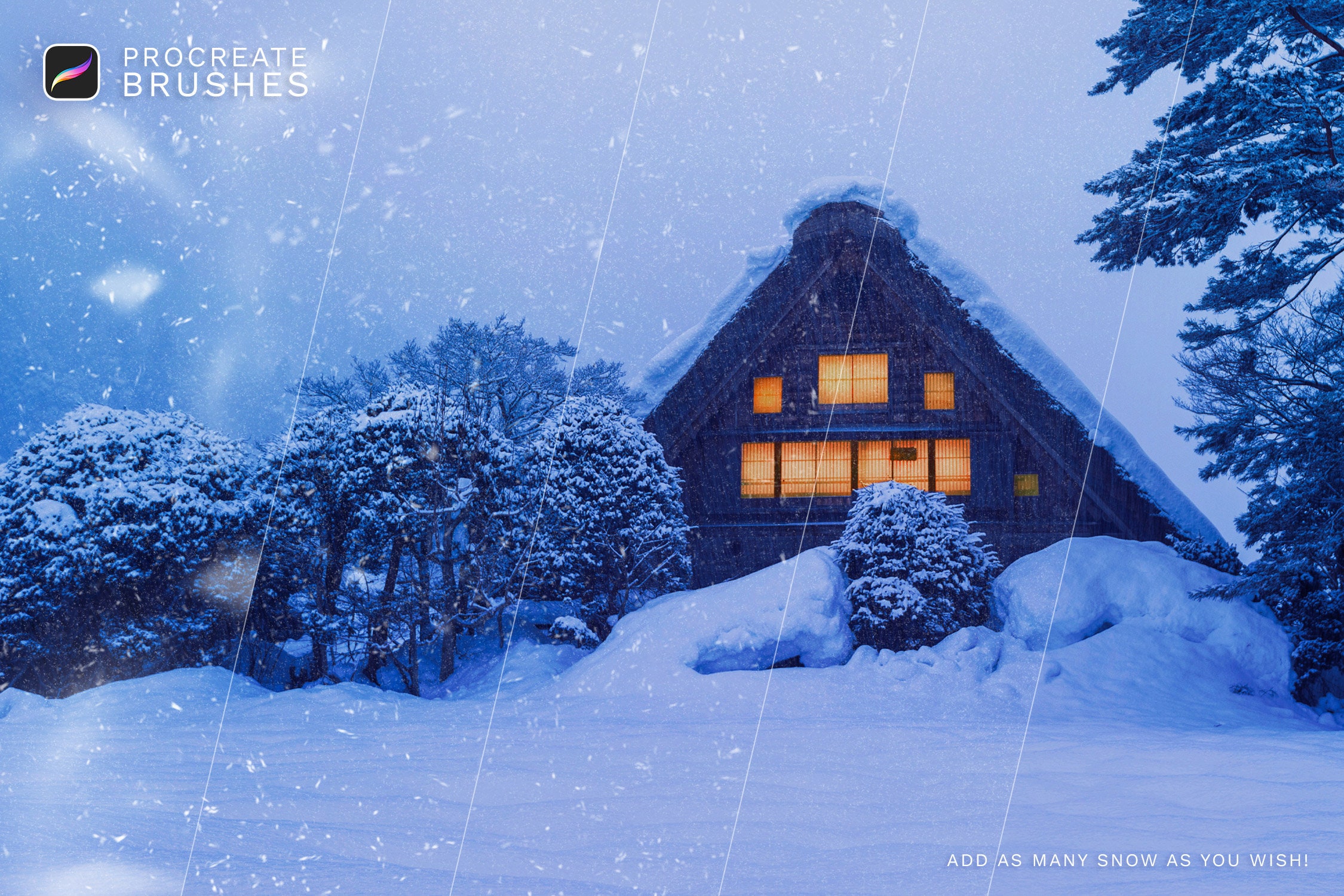 Snow Procreate Brushes, Snow Overlay Procreate Brush, Snow Procreate ...