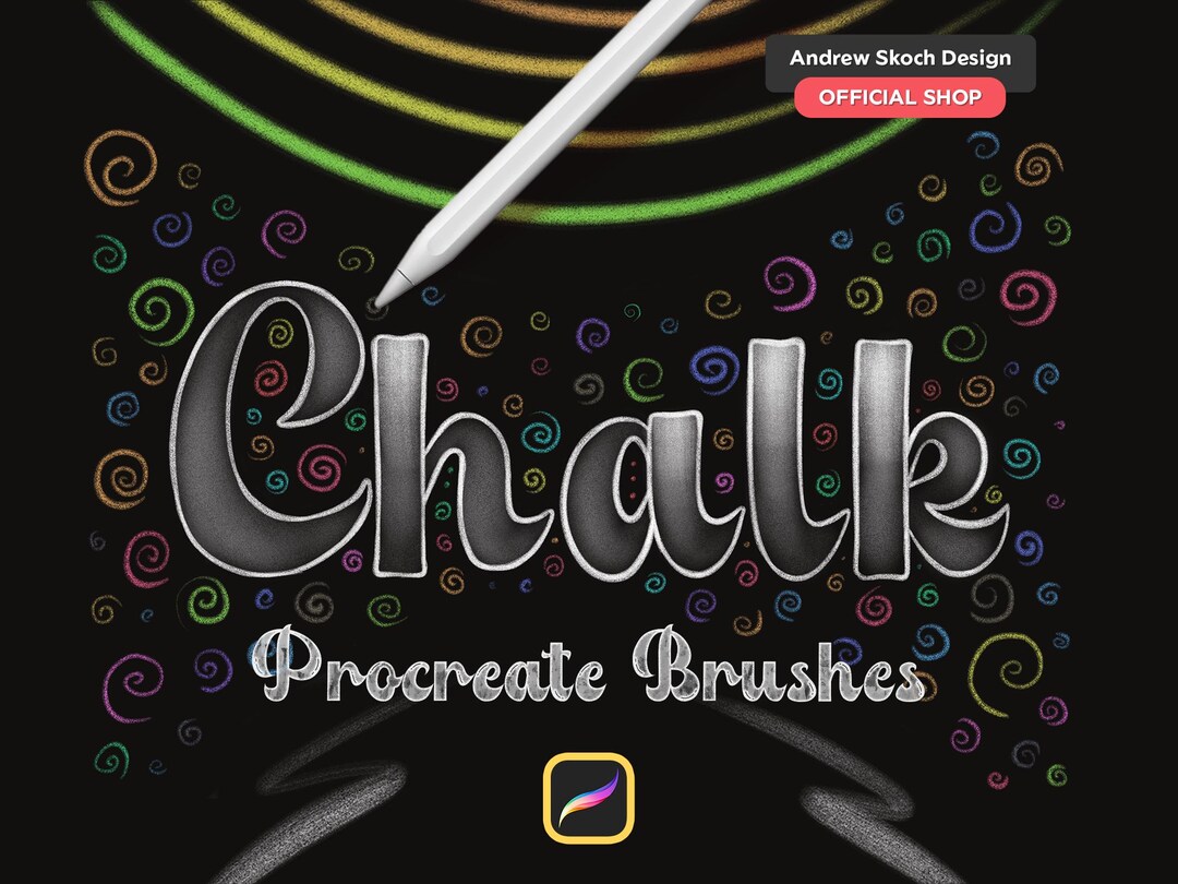 Chalk Procreate Brushes - Chalky Procreate Brush - Drawing Procreate ...