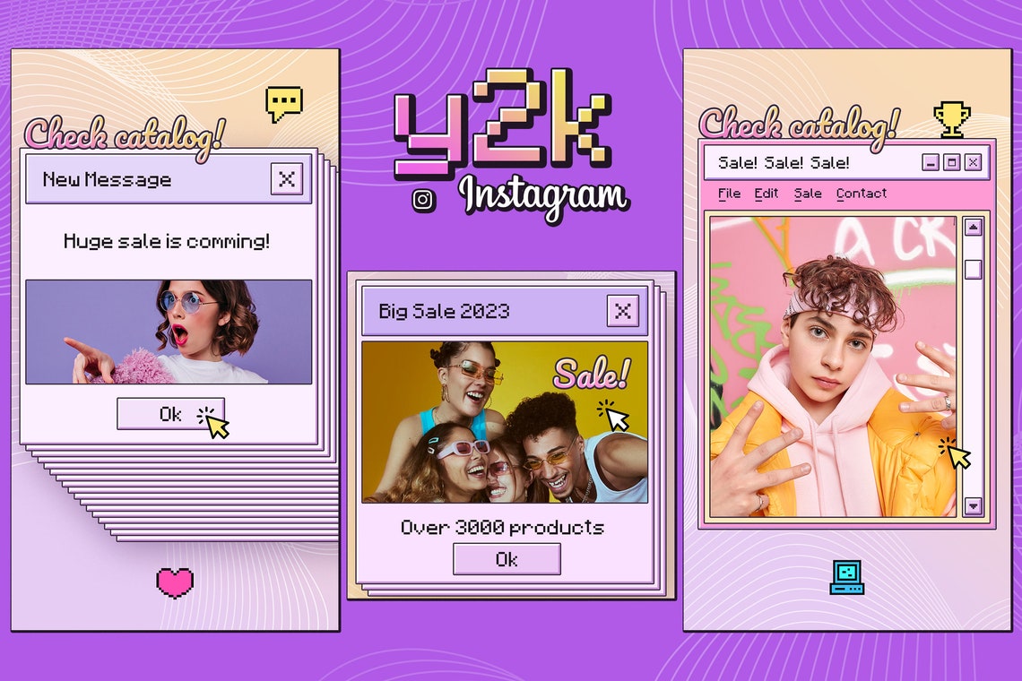 Y2K Instagram Posts & Stories - Etsy