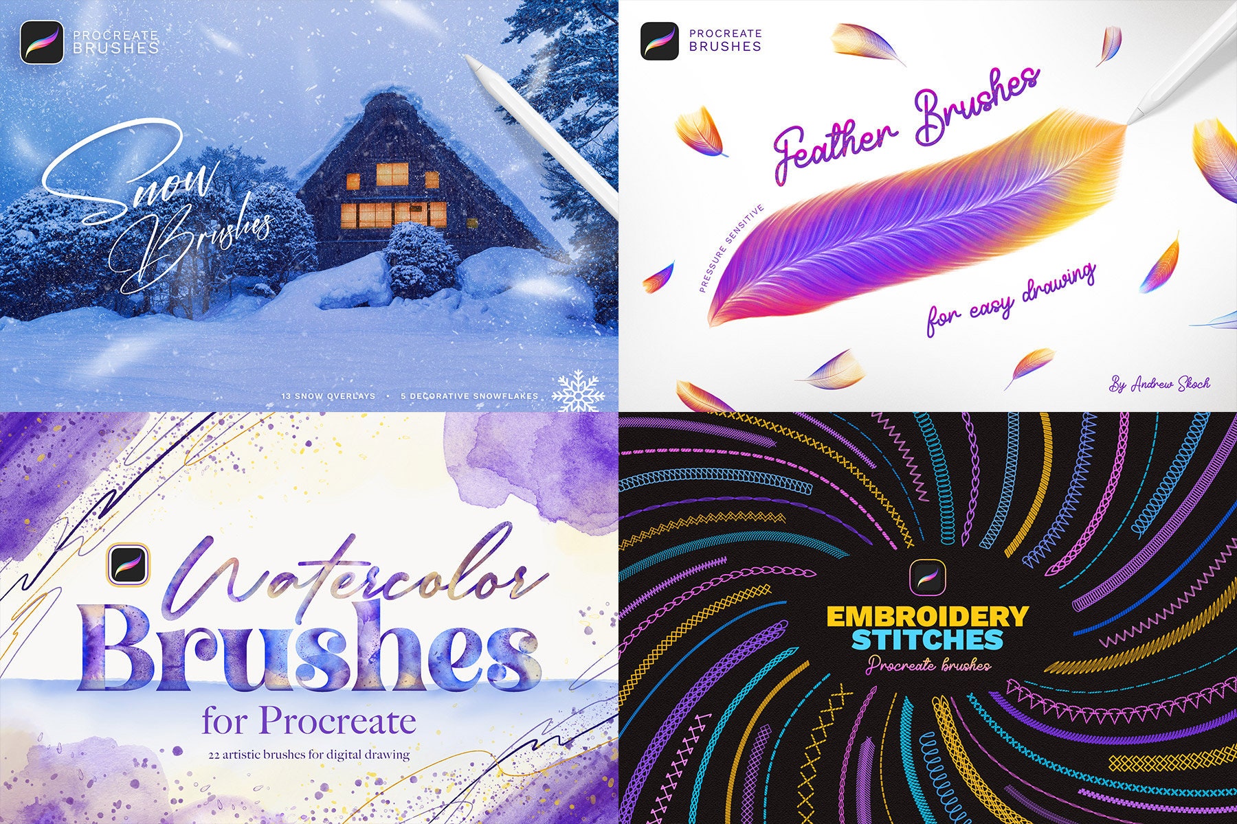 Procreate Brushes Bundle - Etsy
