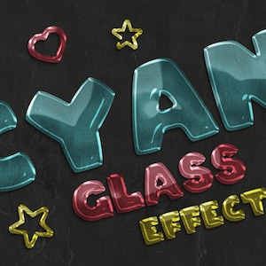 Glass Text Effects - Etsy