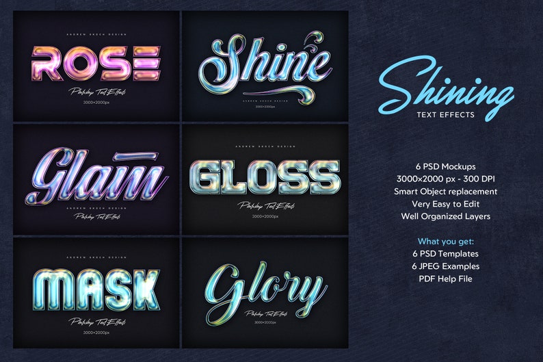 Holographic Text Effects - Etsy