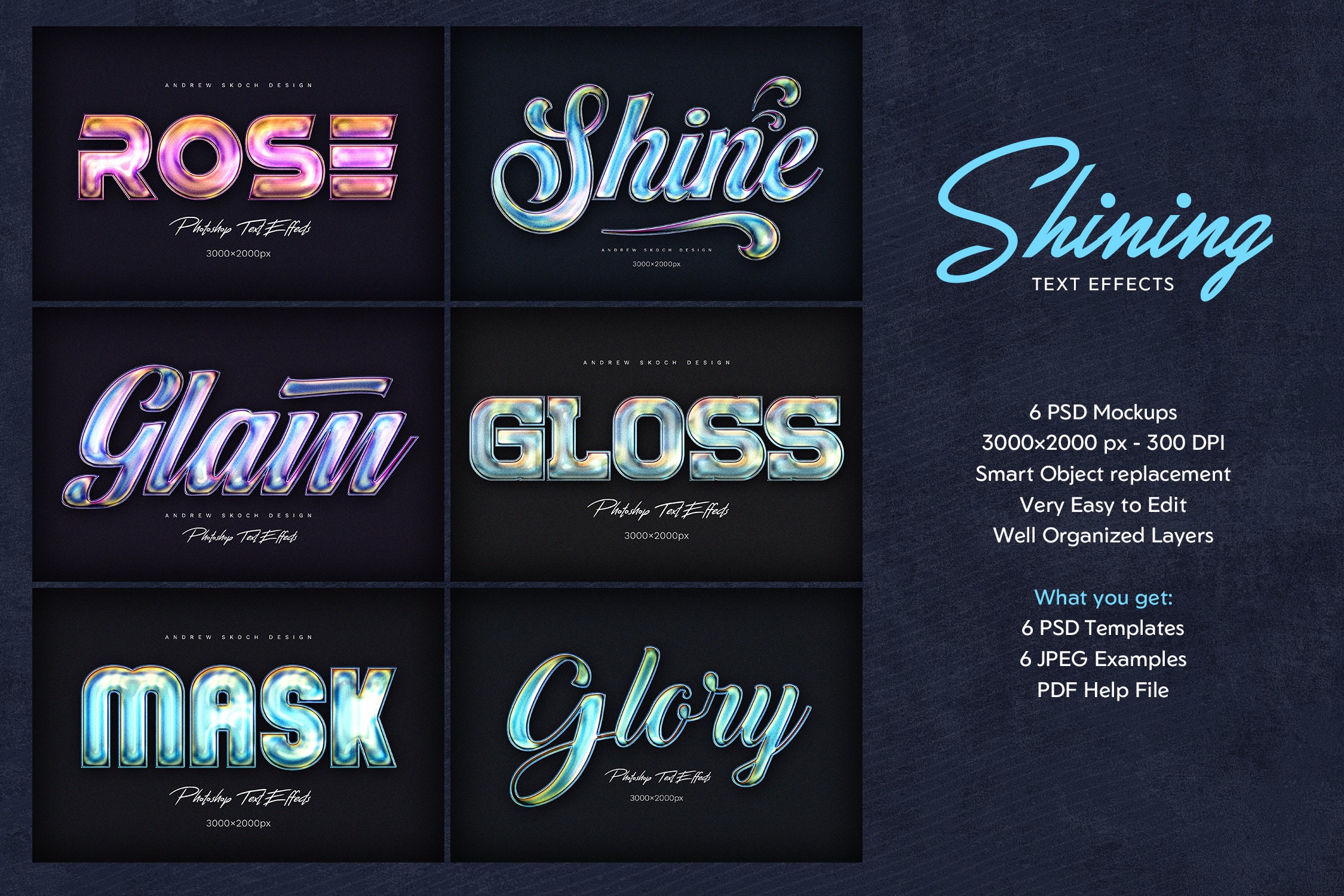 Holographic Text Effects - Etsy