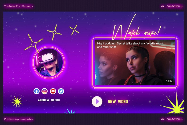 Youtube End Screens - Etsy