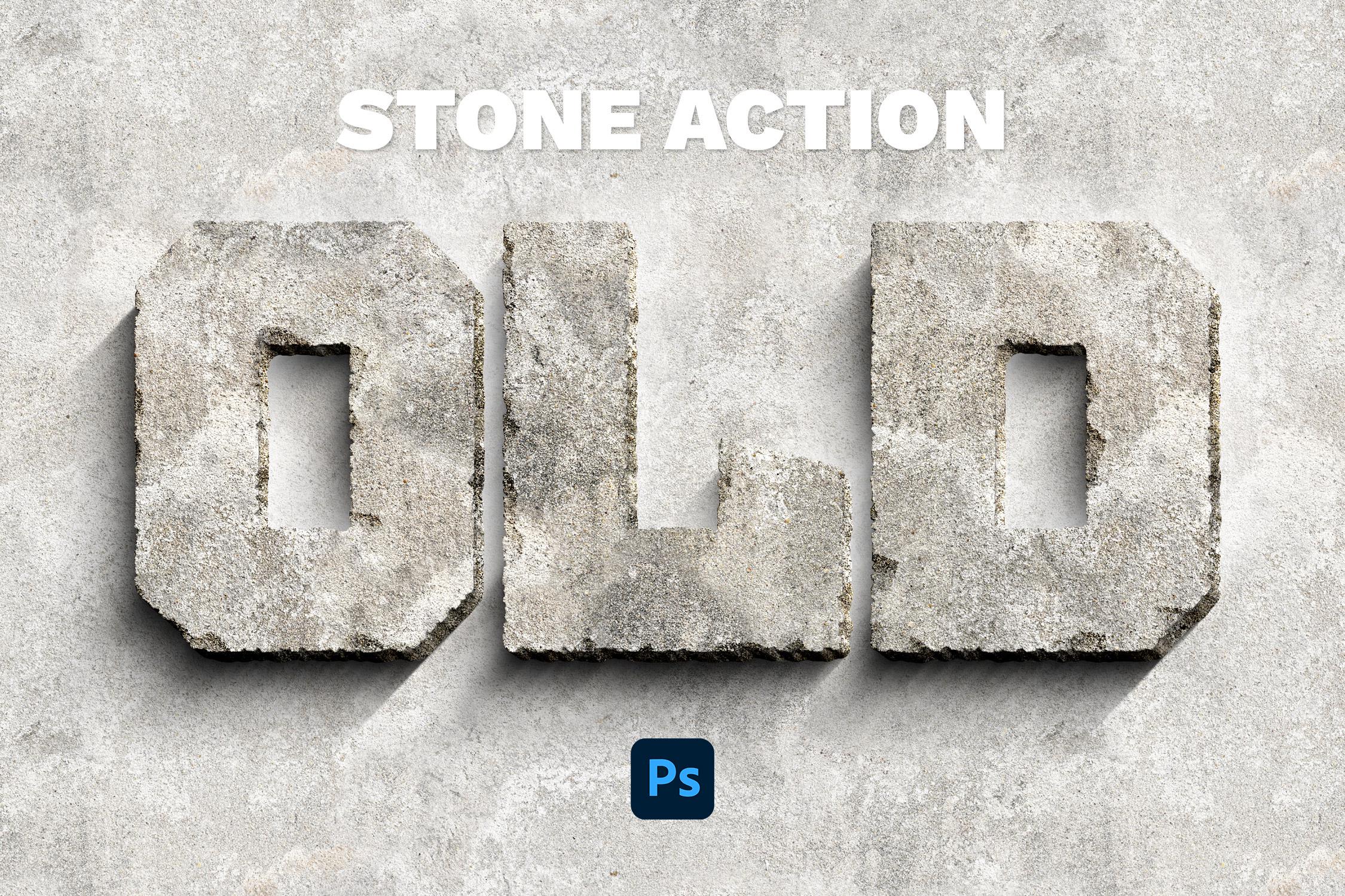 Stone Effect Photoshop Action - Etsy