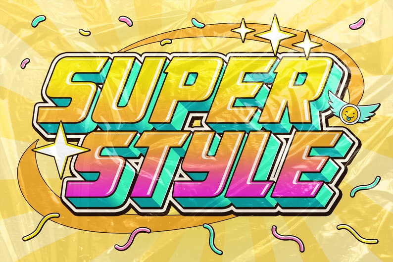 Y2k Text Effects - Etsy