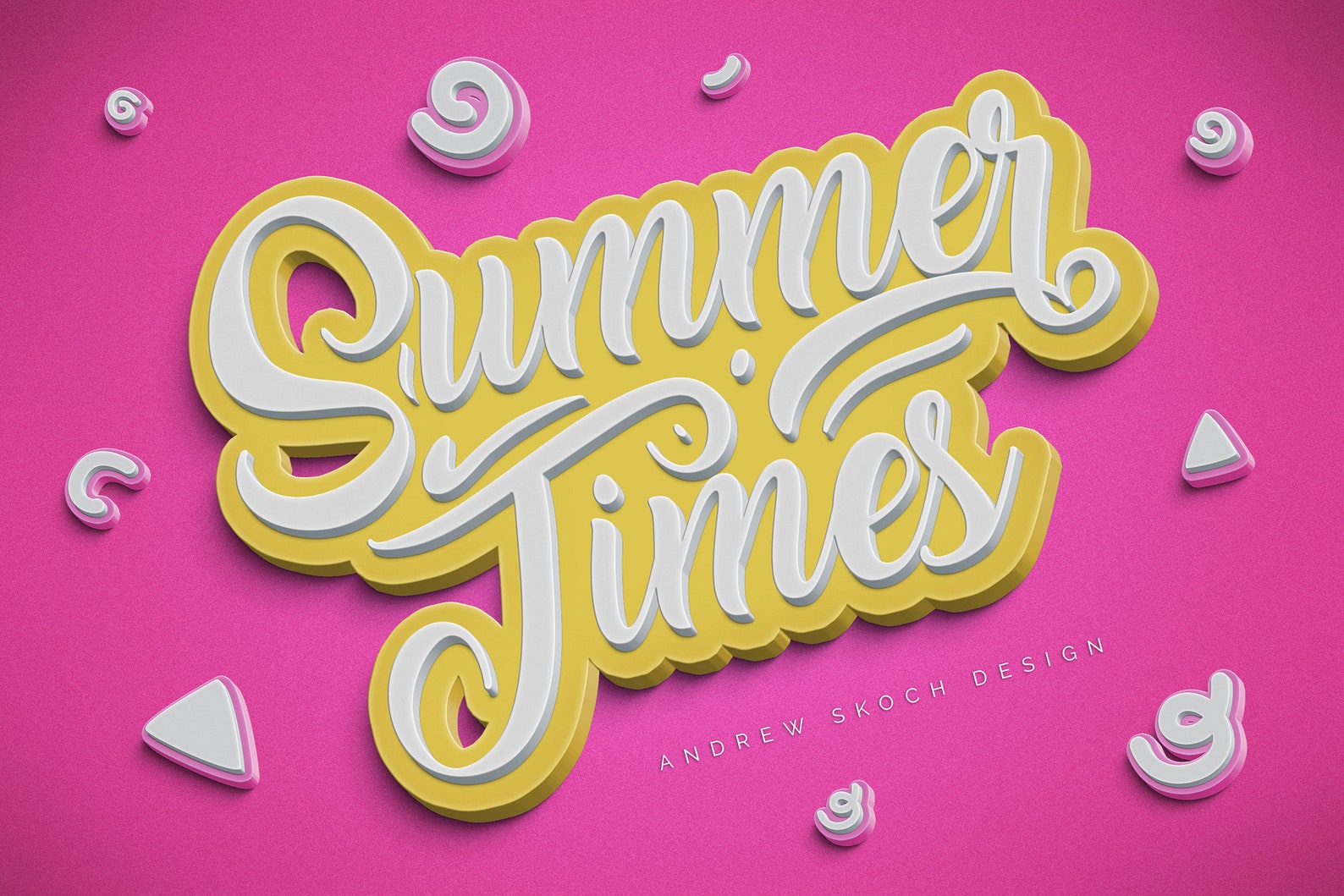 Double 3D Text Effects - Etsy