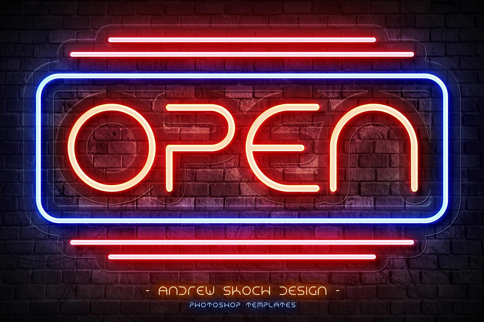Open Neon Sign Photoshop Mockups - Custom Neon Sign - Neon Sign ...