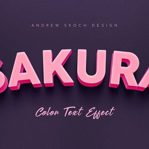 3D Text Effect - Etsy