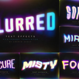 Gradient Blurred Text Effect - Etsy