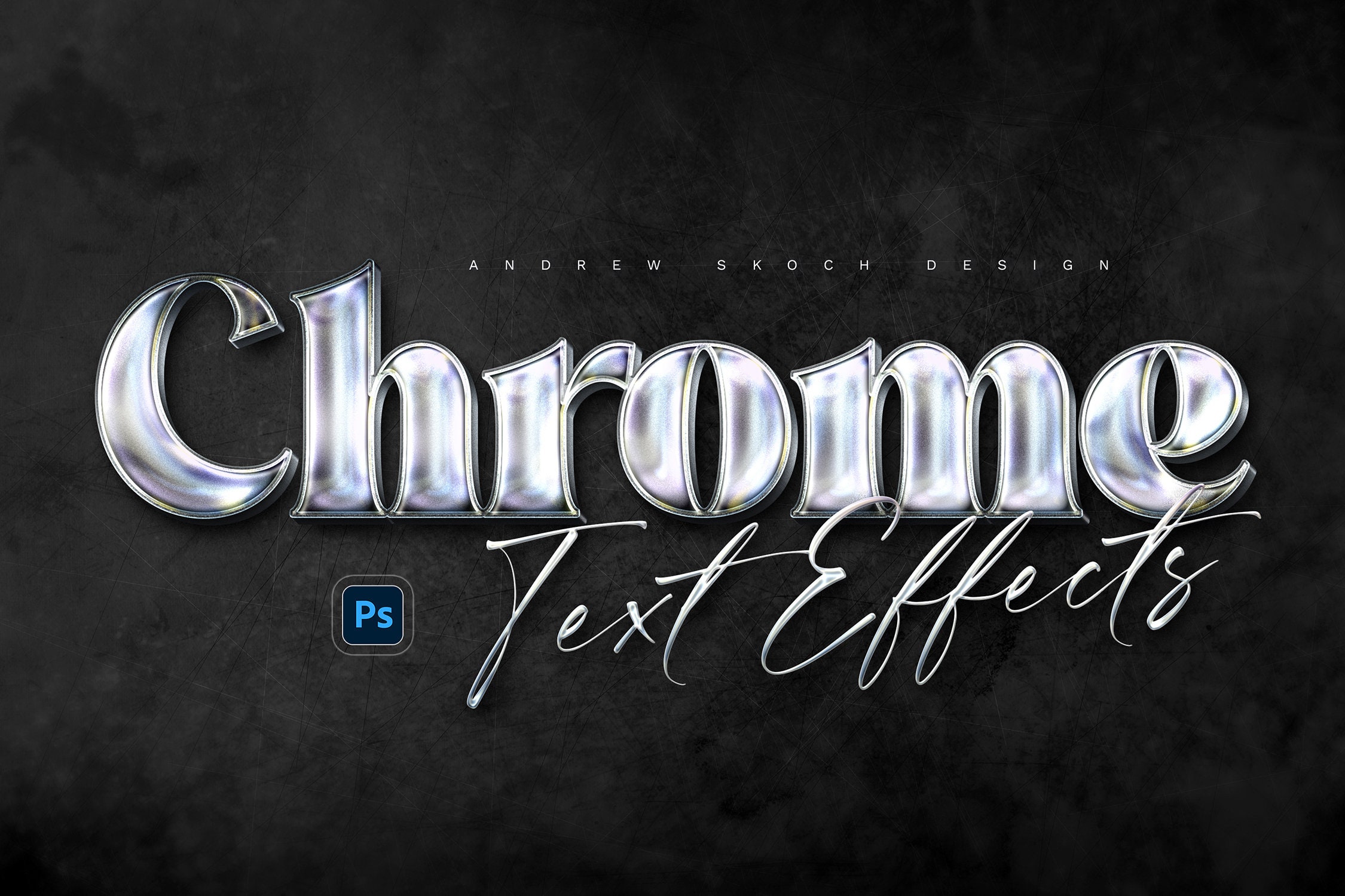 Chrome Text Effects - Etsy