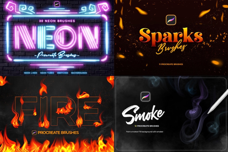 Procreate Brushes Bundle - Etsy