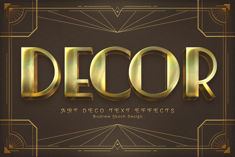 Art Deco Text Effect - Etsy