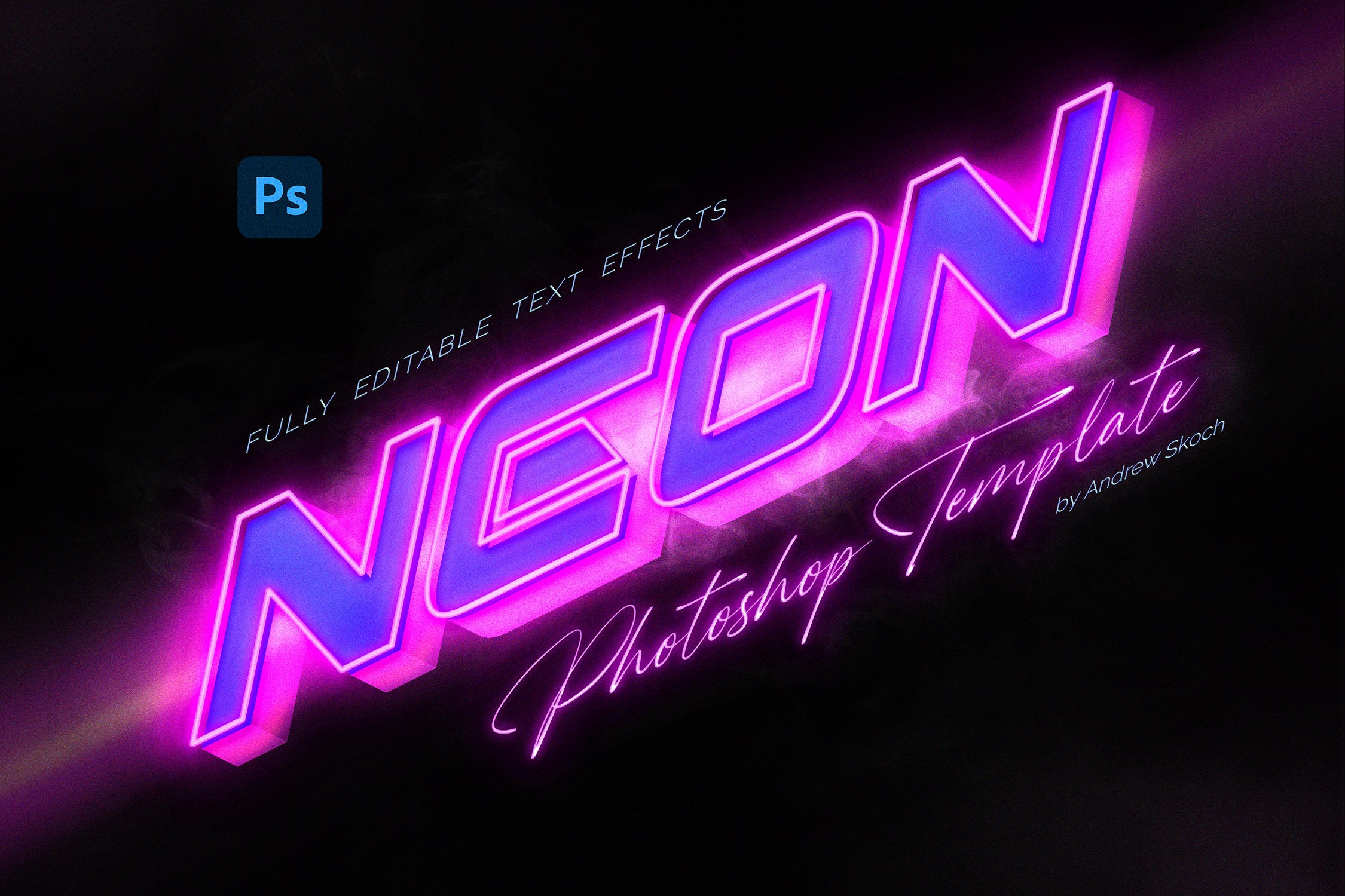 Neon Text Effect - Etsy