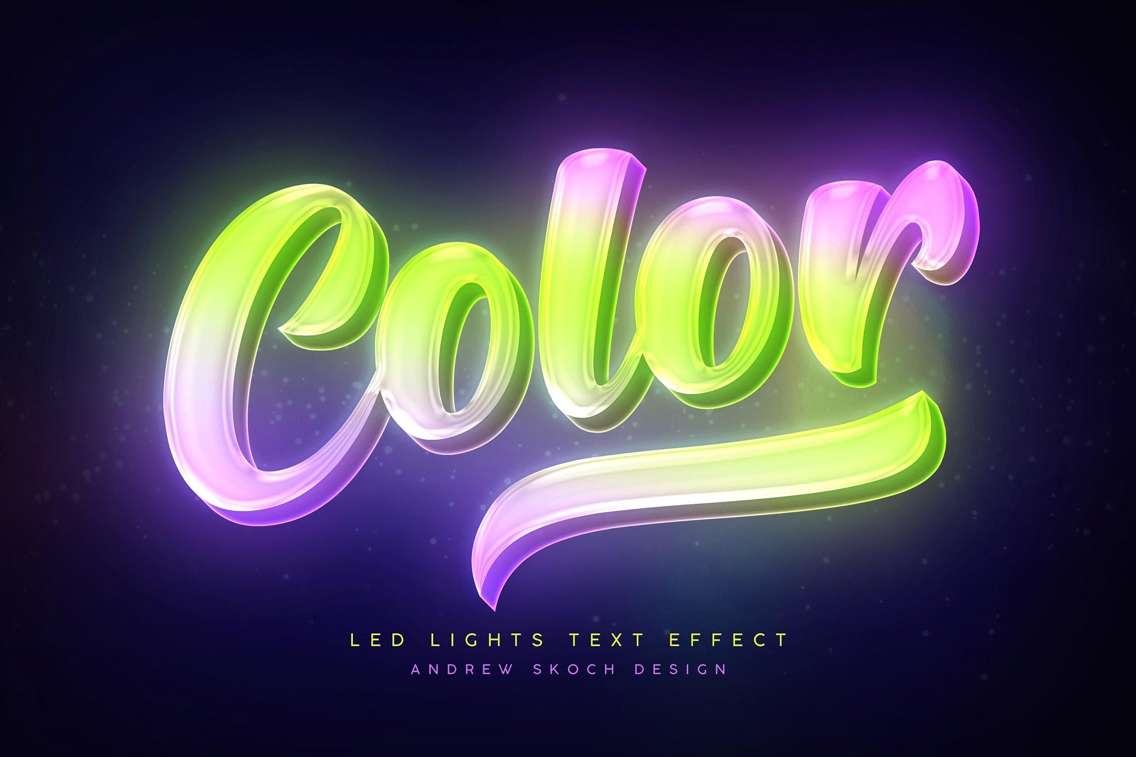 Led Lights - 6 Photoshop Text Effects - 6 PSD - Etsy
