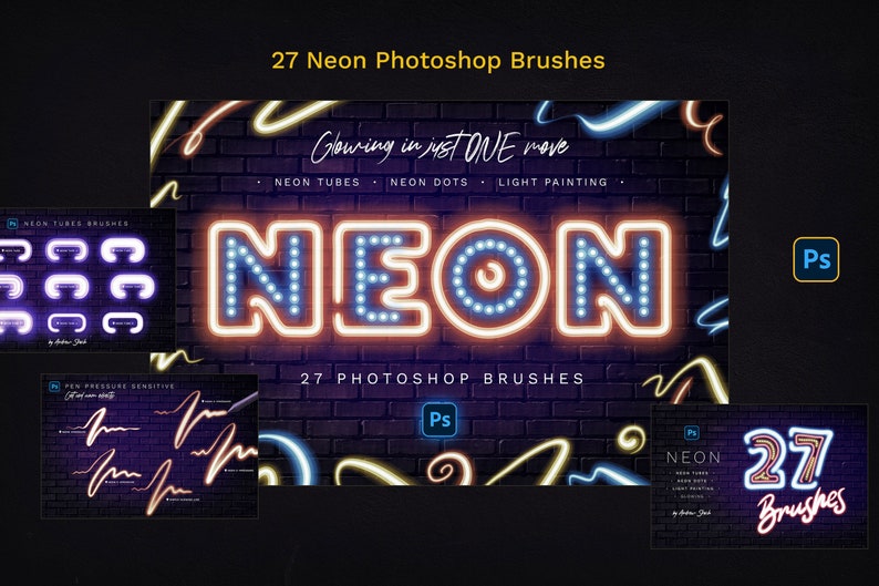 Neon Assets Bundle - Etsy
